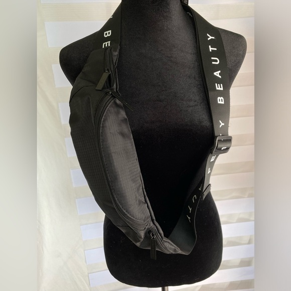 Bags | Fenty Beauty By Rihanna Black Cross Body Fanny Pack 3 Pocket ...